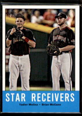 2012 Topps Heritage Star Receivers - Yadier Molina / Brian McCann #306 ...
