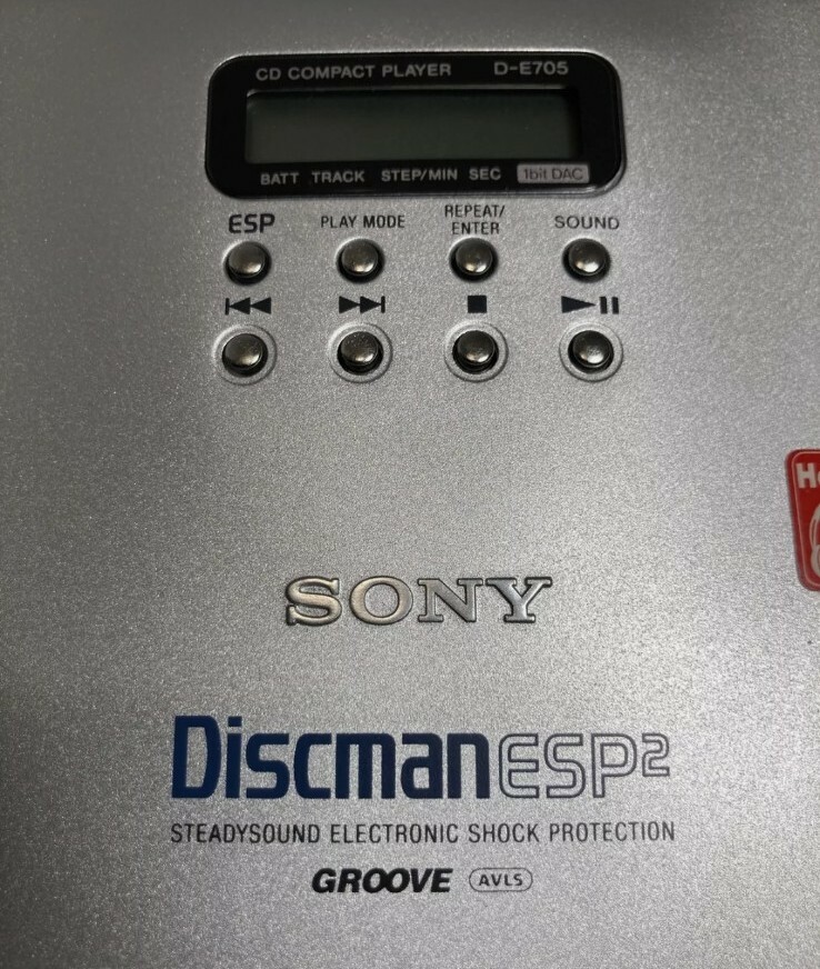 SONY Discman ESP2 D-E705 Portable CD Player Groove Silver with Original ...