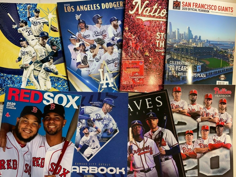 VINTAGE MAJOR LEAGUE BASEBALL OFFICIAL YEARBOOKS 10 DIFFERENT MLB SAVE ...