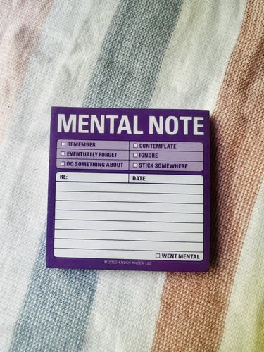 Knock Knock Notes • Mental Note • Sticky Pad • 75 Sheets • Purple ...