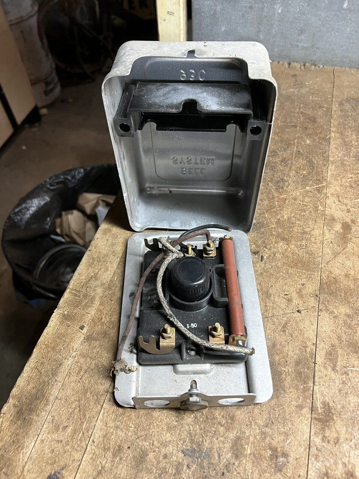 Vintage Old Bell System Western Electric Telephone Fuse Subset Box 93C ...