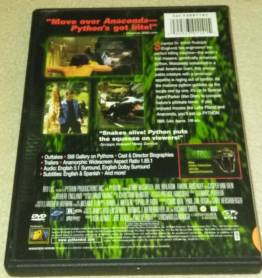 Python DVD RARE oop *HORROR *HALLOWEEN 24543011415| eBay