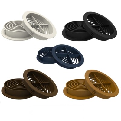Soffit Circular Air Vents 70mm uPVC Soffit Roof Eaves Push In Disc Vent ...