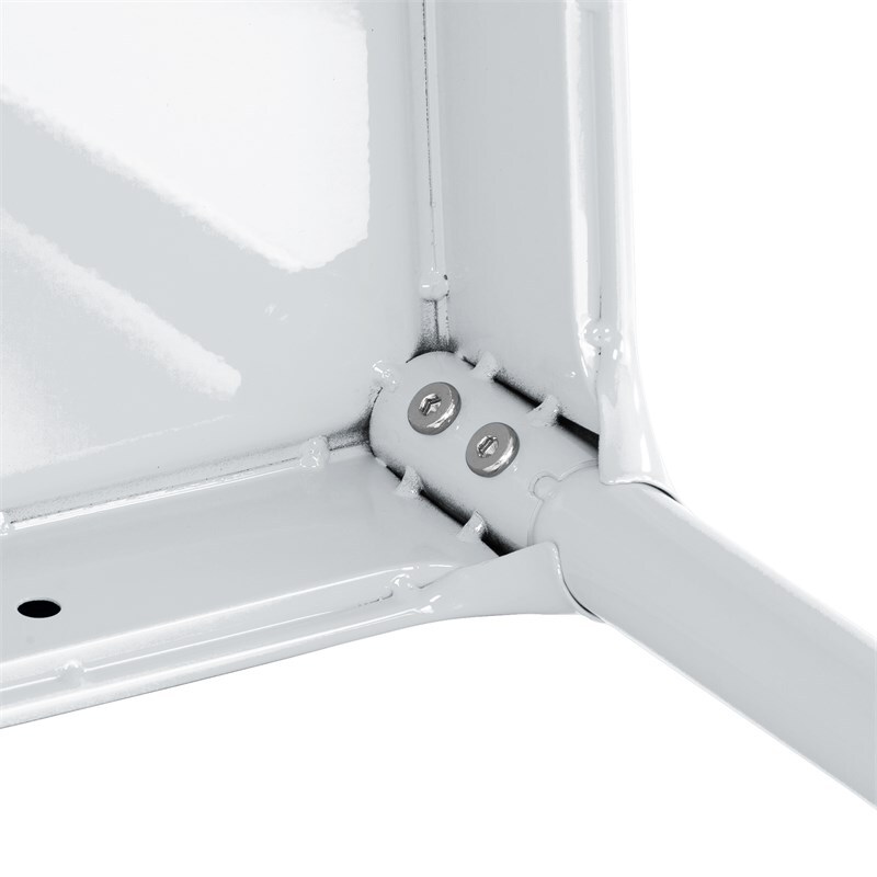 Safco Steel Guest Stool in Glossy White - 15.5"W x 15.5"H | eBay