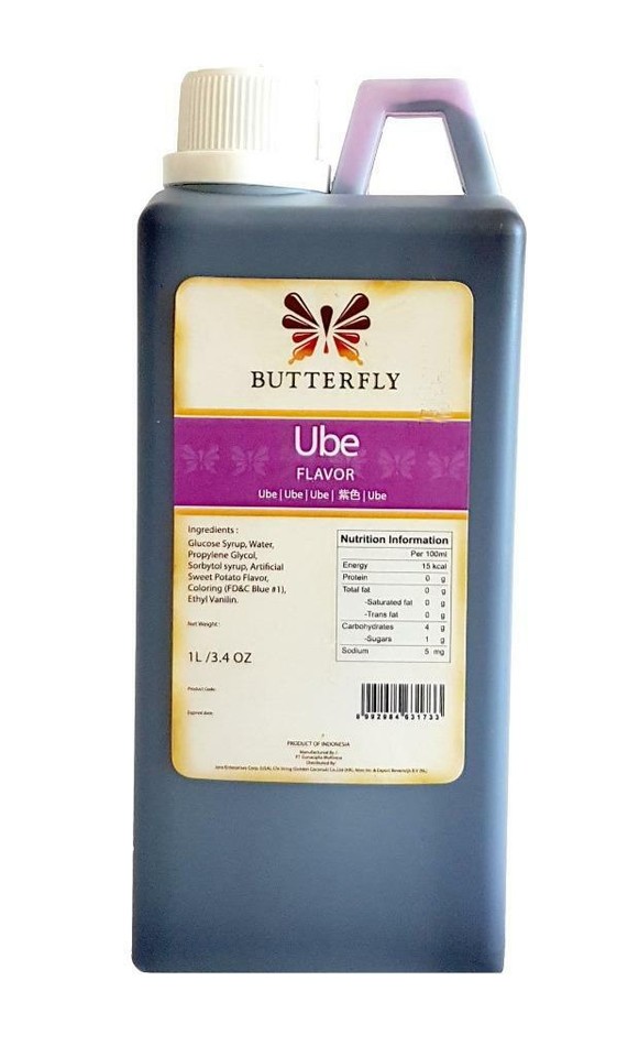 Butterfly Ube Purple Yam Flavoring Extract Restaurant Size 1 Liter/33.8 ...