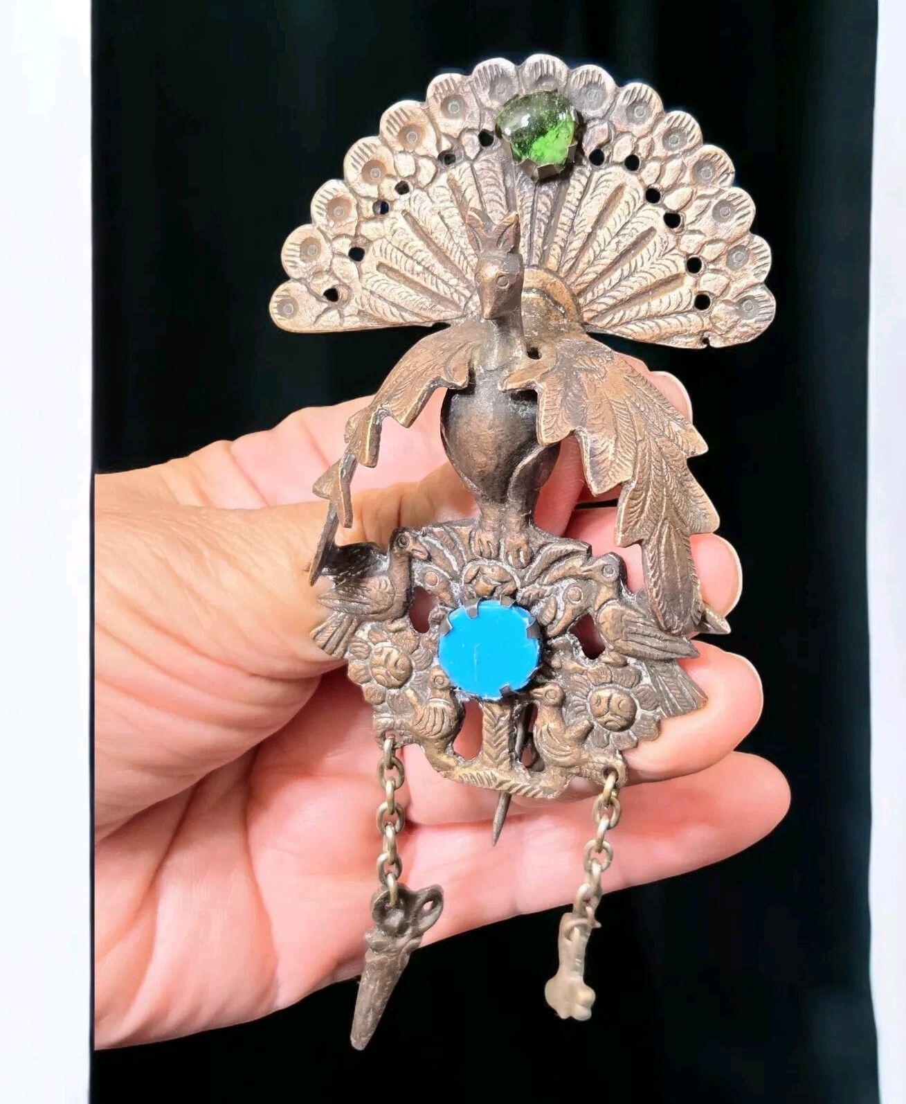 Antique Brooch Large Peruvian Tupu Shawl Pin Andean … - Gem