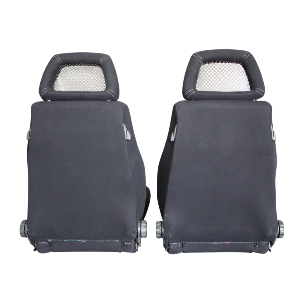 PAIR OF Used AUTHENTIC RECARO LX Confetti Fabric Net Headrest seats ...