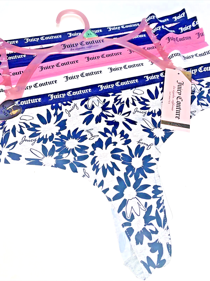 Juicy Couture Women's Cute & Curvy THONG~NO PANTY LINES~5 Pc Set~XL ...