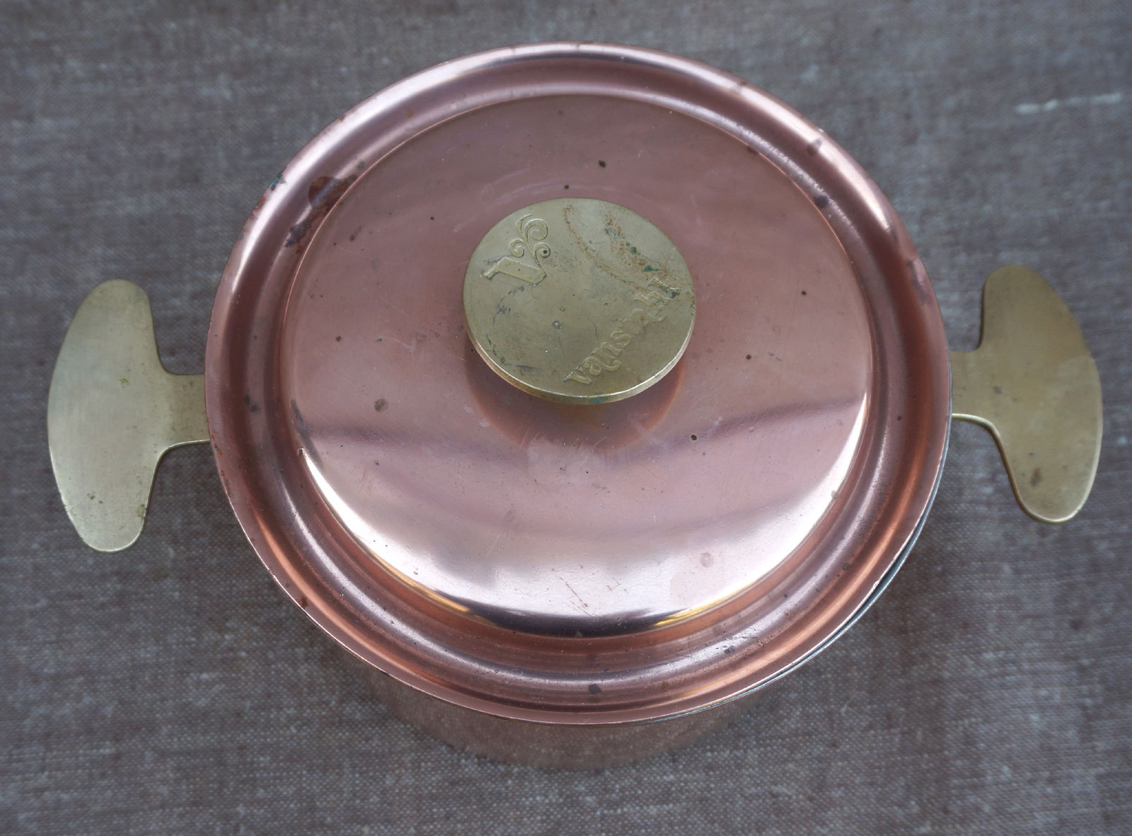 Belgium Cookware Tinned Copper Cocotte Stew Pot 6 3/4" Vanstahl | eBay