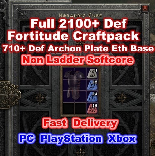 Fortitude Ethereal Craftpack⭐Non ladder Archon Plate Diablo 2 ...