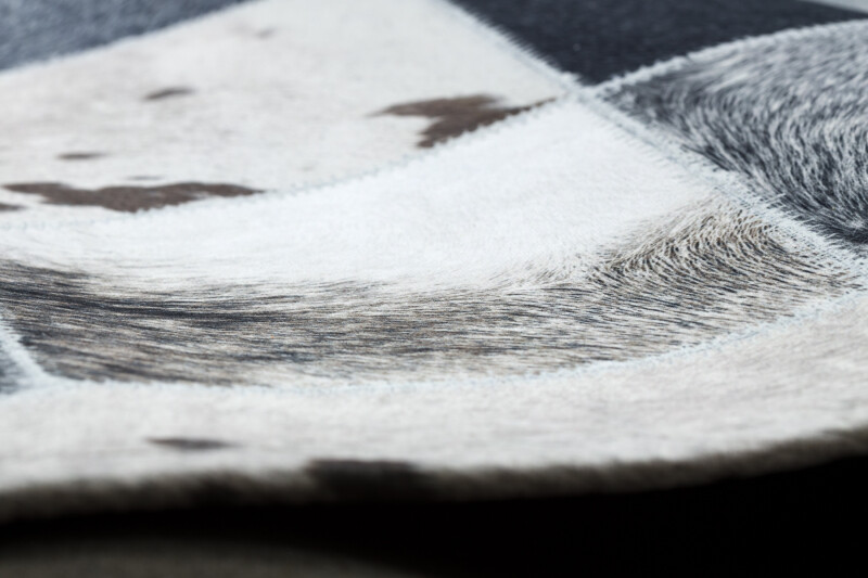 Modern practical printed RUG PATCHWORK Cow Hide Patchwork squares grey ...