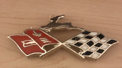 1961 CHEVY IMPALA TRIM EMBLEM CROSS FLAGS Thicker One | eBay