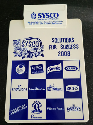 2008 Sysco Food Show clipboard Old Logo Lots of Companies Advertising ...