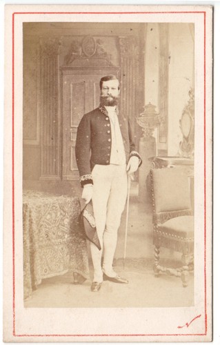 Homme tenue cérémonie circa 1865 par Nadar Paris Decor studio peint | eBay