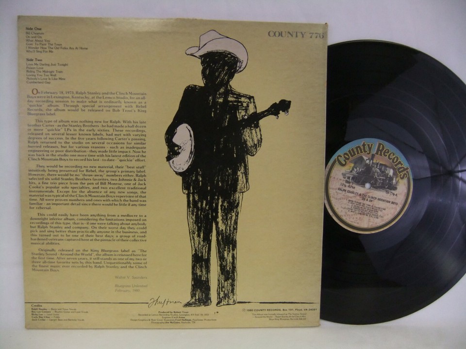 Ralph Stanley On And On 1980 VG++ Record Bluegrass Country Records 776 ...