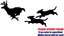 DOGS Chasing DEER #02 Decal Sticker JDM Funny Vinyl Car Truck Bumper ...