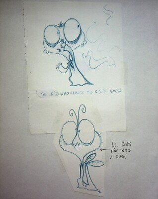 Beetlejuice 1989 Production Chris LaBonte Hand Drawn Model Layout Art ...