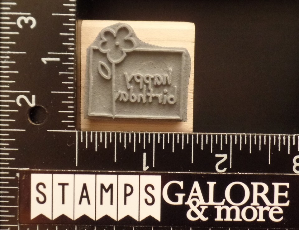 Stampendous Rubber Stamps C164 BIRTHDAY BLOOM WINDOW SAYING GREETING # ...