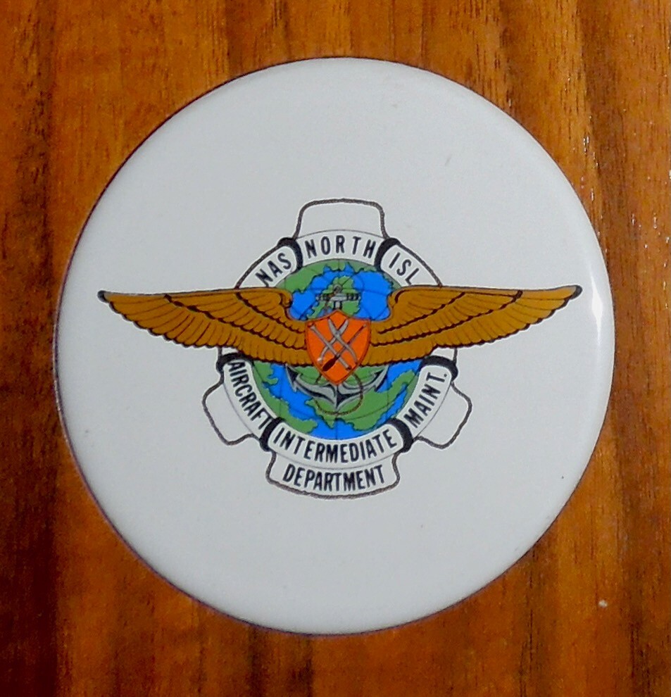 VTG USN Naval Air Station North Island, San Diego AIMD Plaque ...Signed ...