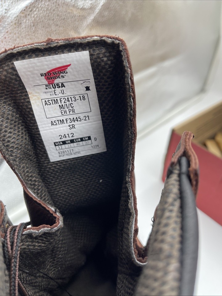 Red Wing steel toe boots model 2412, Size 12 D. Brand New With Box | eBay