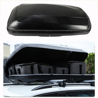 320L 75KG Car Roof Box Gloss Black Camping Travel Top Luggage Cargo ...