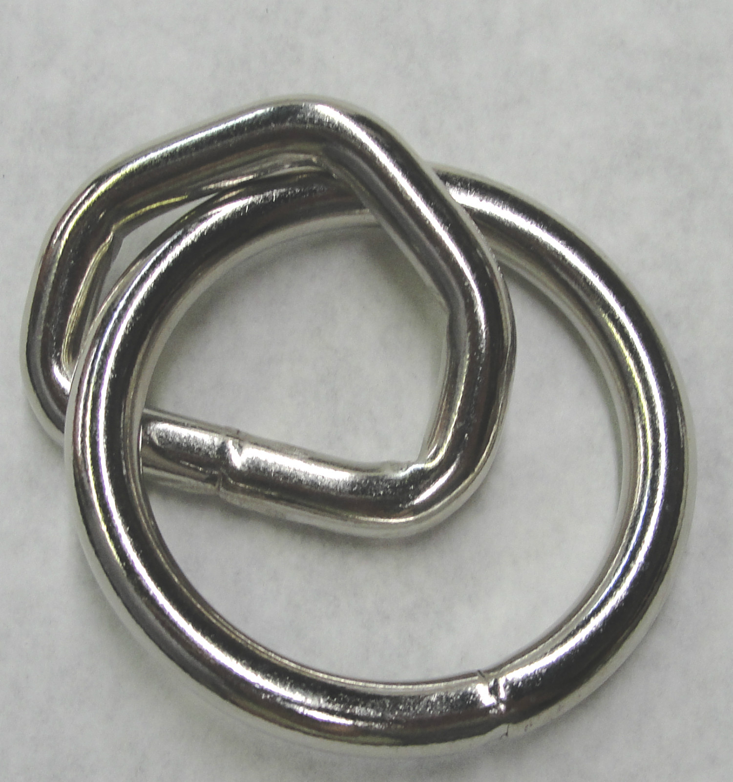 100 Large Halter Ring Nickel Plated Steel 1" D-Ring 1-1/2" O-Ring 100 ...