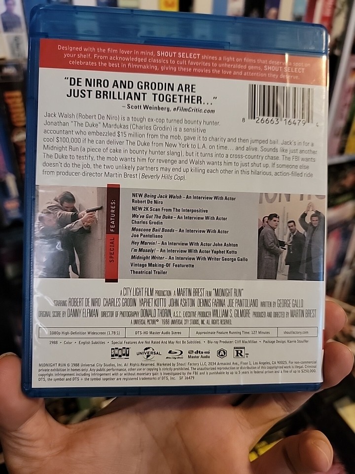 Midnight Run 1988 Blu-ray Rare Shout Select Collector's Edition | eBay