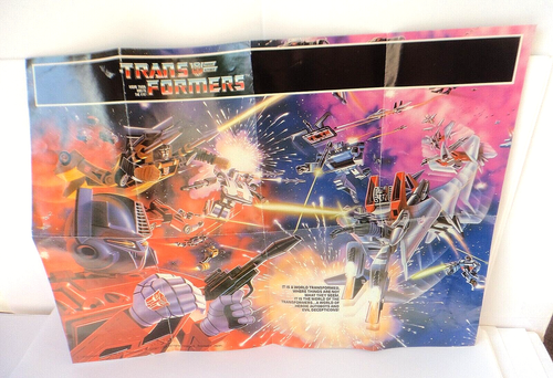 Vintage 1984 G1 Transformers Insert Catalog Brochure Figure Poster 9" x ...