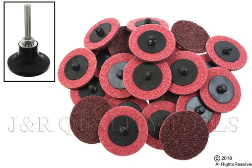 25pc / 2" ROLOC SURFACE PREP DISC MEDIUM GRIT INCLUDES FREE 2" MANDREL ...