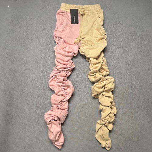 Fashion Nova Pants Womens Small Pink/Yellow Curves Chill Colorblock ...