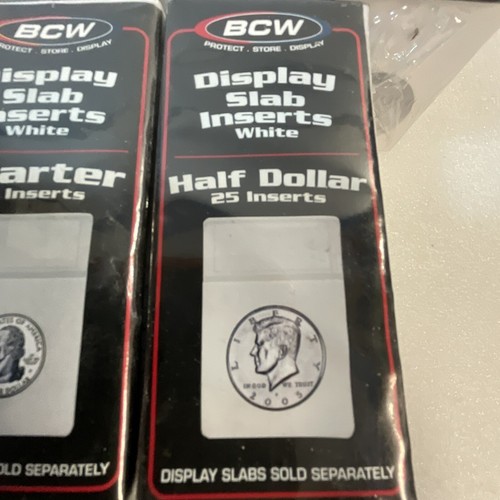 BCW Display Slab Coin Foam Inserts Dollar Half Quarter Dime Nickel ...