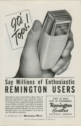 1950 Remington Contour Electric Shaver Millions of Users Photo Vintage ...