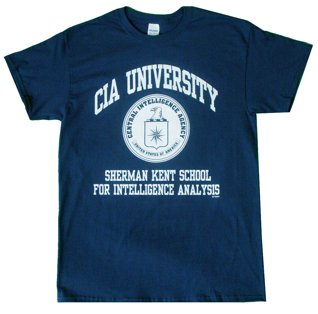 CIA University Official Logo T-Shirt Sherman Kent Central Intelligence ...