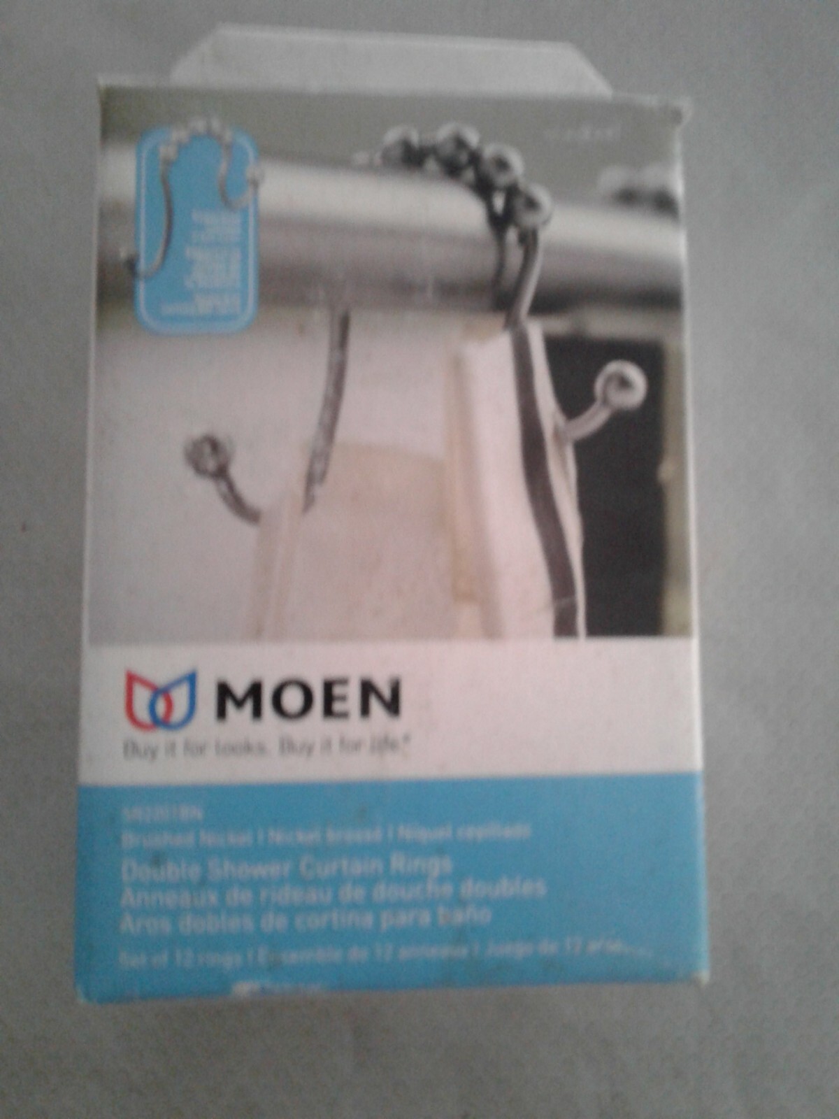 Moen SR2201BN Shower Curtain Rings, Brushed Nickel | eBay
