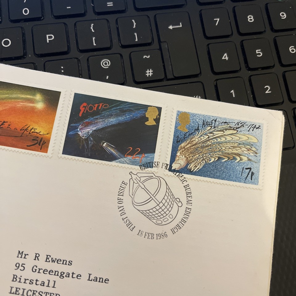 GB STAMPS FDC FIRST DAY COVER 1986 HALLEY'S COMET BUREAU POSTMARK | eBay UK