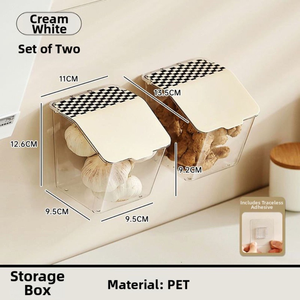 Wall Mounted Transparent Storage Box for Green Onion Pepper and Chilli ...