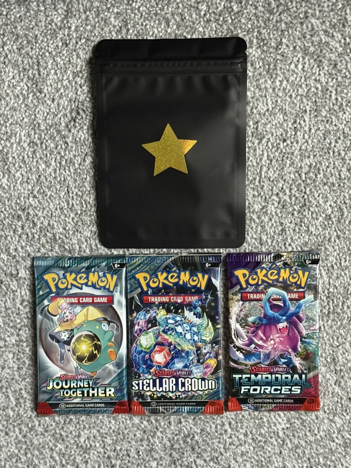 Pokémon TCG Mystery Bundle - 3 Booster Packs PLUS Mystery Star item ...