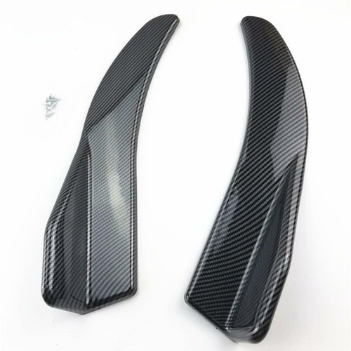 Carbon Fiber Style Car Rear Bumper Side Winglet Diffuser Spoiler Rear ...