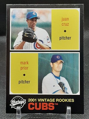 MARK PRIOR / JUAN CRUZ 2002 UD VINTAGE ROOKIES CUBS S6 | eBay