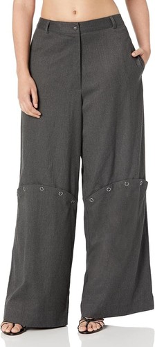 THE DROP Pants Women's Size {Medium} Dark Heather Grey/ Snap Detail | eBay