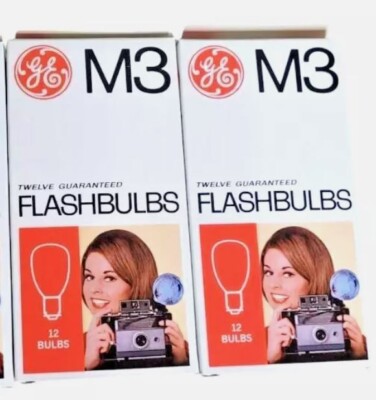24-PK M3 Flash Bulbs VINTAGE GE General Electric FLASHBULBS! LOT NEW ...