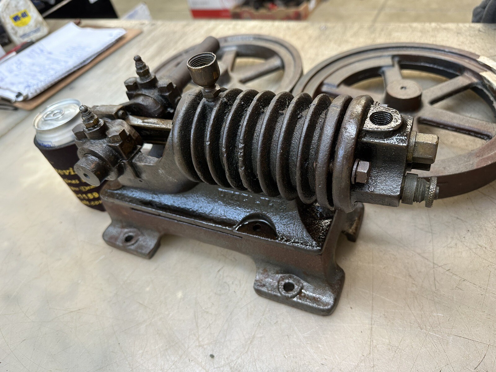 BRUNNER AIR COMPRESSOR MODEL KIT Hit and Miss Gas Engine Out Of!! | eBay