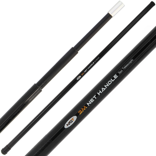 LANDING NET HANDLE 3m TELESCOPIC 3 SECTIONS MATCH CARP POLE FISHING NGT ...