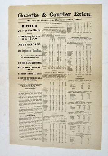 1882 Ben Butler Massachusetts Governor Newspaper Campaign Extra | eBay