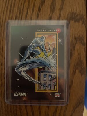 1992 Impel Marvel Iceman #27 Card Ships in Rugged Toploader AND Sleeve ...