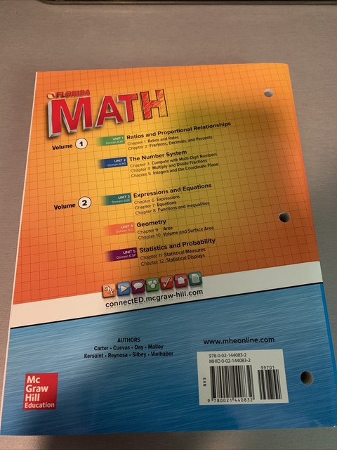 Florida Math Your Common Core Edition Course 1 Volume 2 CCSS by FM for ...