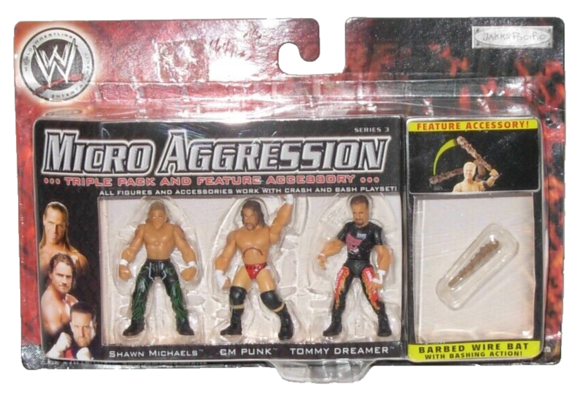 Lot of 3 Packs WWE Micro Aggression 2007 Triple Figure Packs Complete ...
