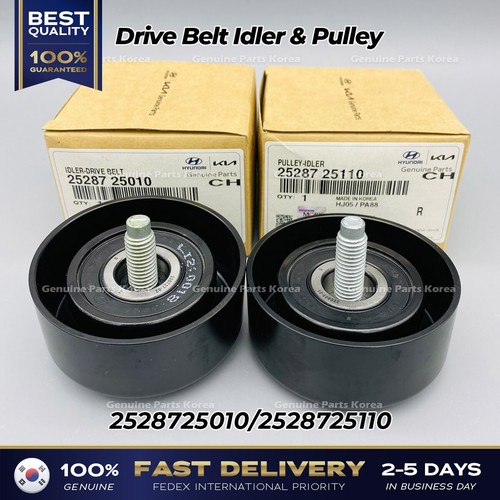 ⭐Genuine⭐ Drive Belt Idler & Pulley 2528725010 2528725110 for Hyundai ...