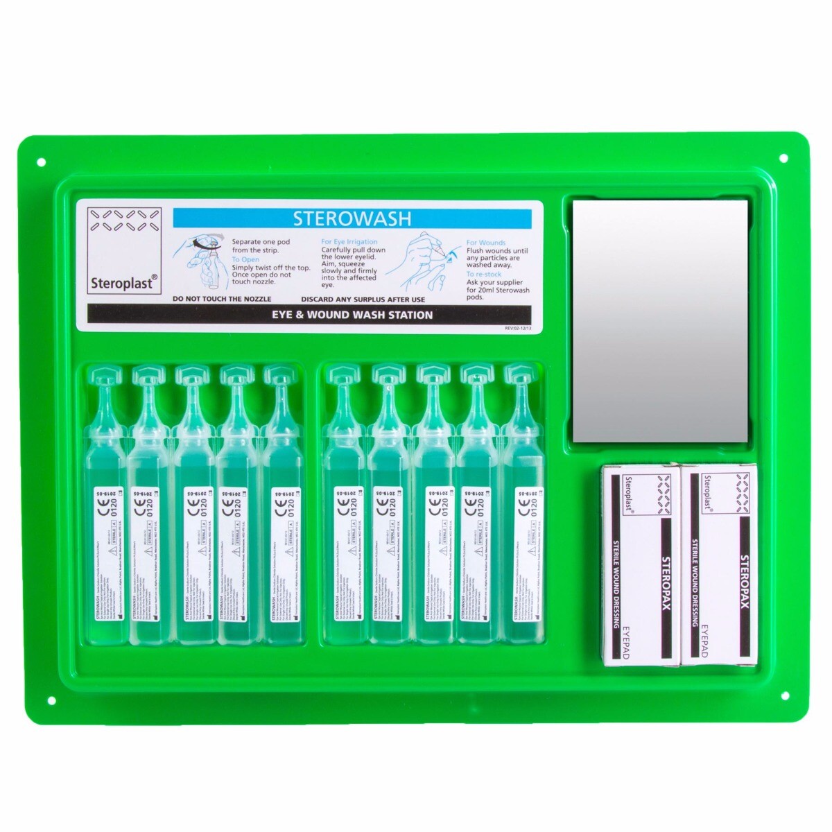 SALINE EYE WASH PODS WOUND SOLUTIONS Wall Mountable Work Place First ...
