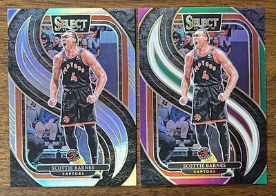 SCOTTIE BARNES 2024-25 SELECT PREMIER 125 SILVER & TRI COLOR PRIZMS ...